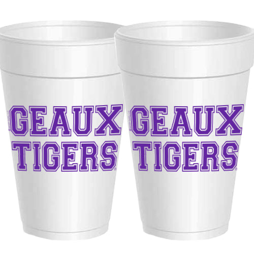 LSU - Geaux Tigers Words - 10 - Self-Package with Bags & Tabs – Sassy ...
